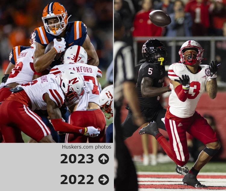 2023 Nebraska vs. 2022 Nebraska football stats matchup - HuskerMax